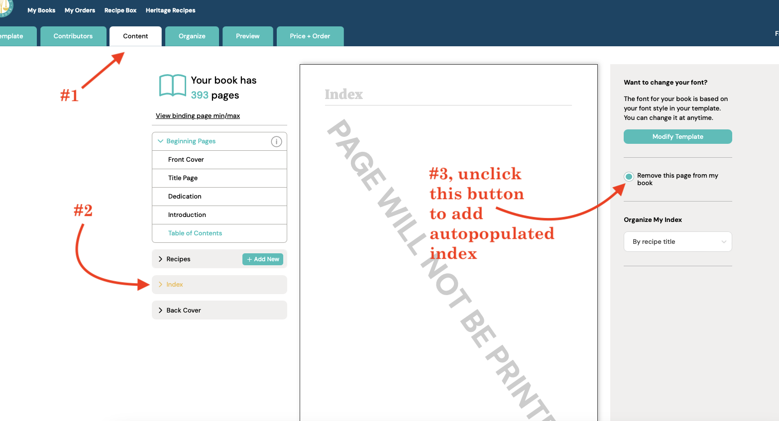 How do I add an index to my book? How do I remove the index? – Heritage ...